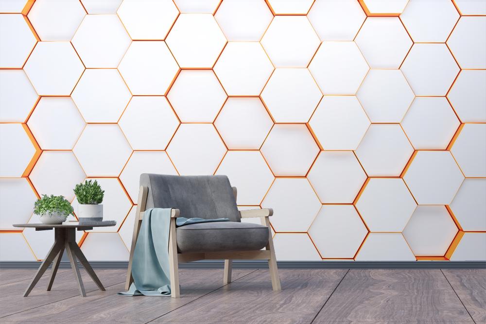 3D Hexa Pattern V3 | Mural Wallpaper