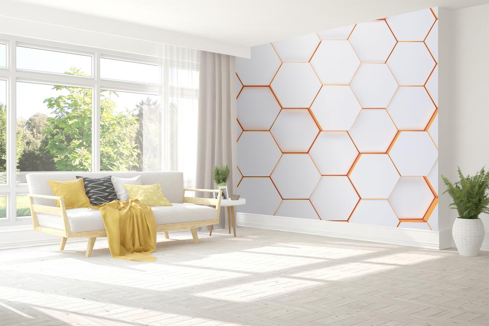 3D Hexa Pattern V3 | Mural Wallpaper